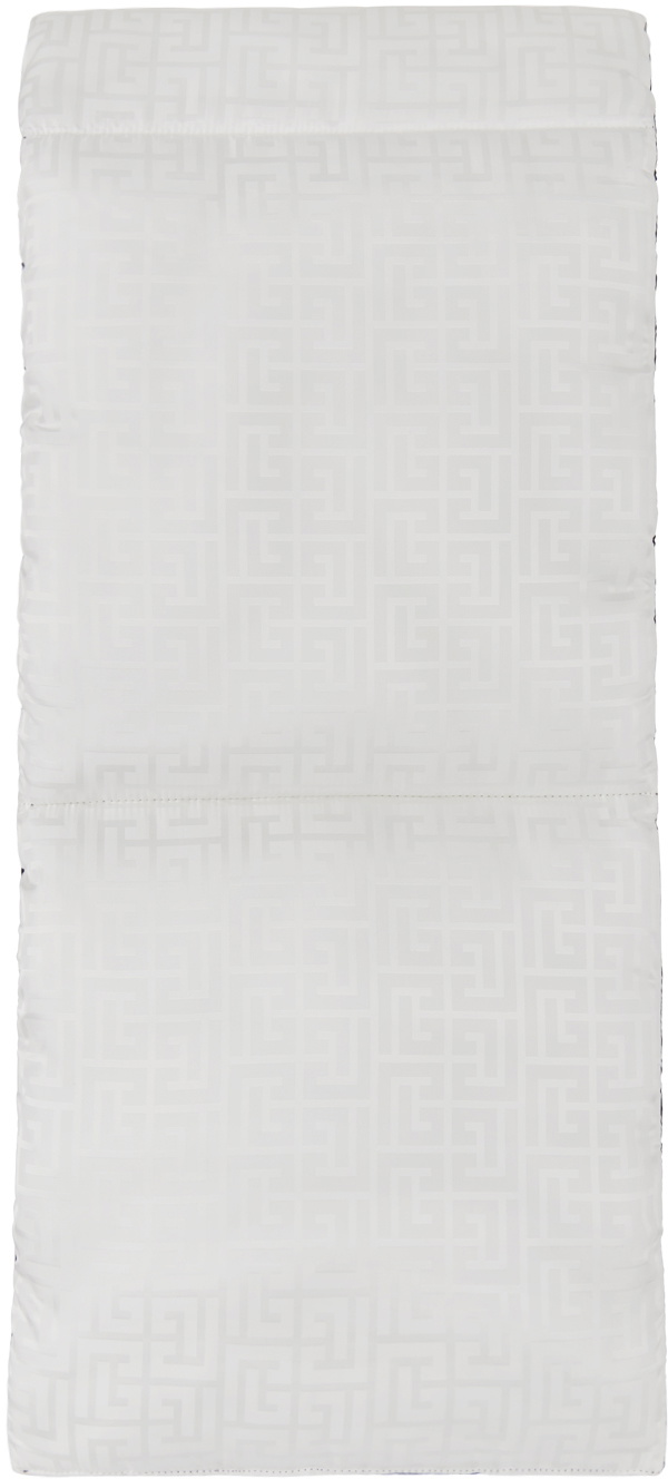 Balmain Black & White Monogram Reversible Scarf Balmain