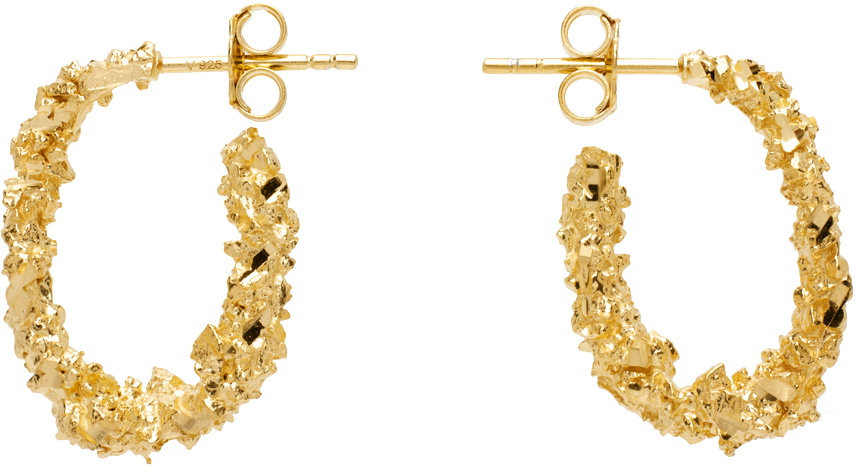 Veneda Carter Gold Small VC003 Open Hoop Earrings Veneda Carter