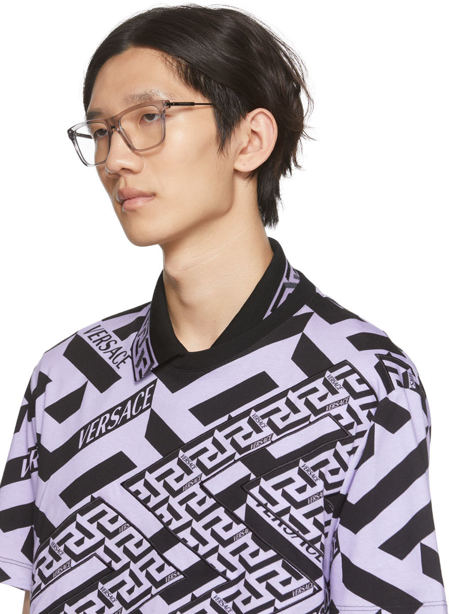 Versace Gray Square Glasses Versace