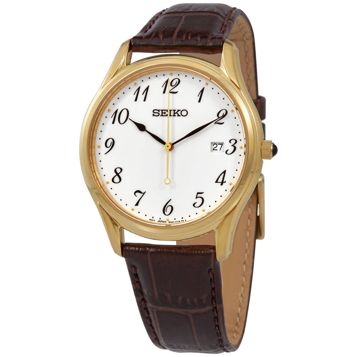 Seiko Quartz White Dial Mens Watch SUR306P1 Seiko