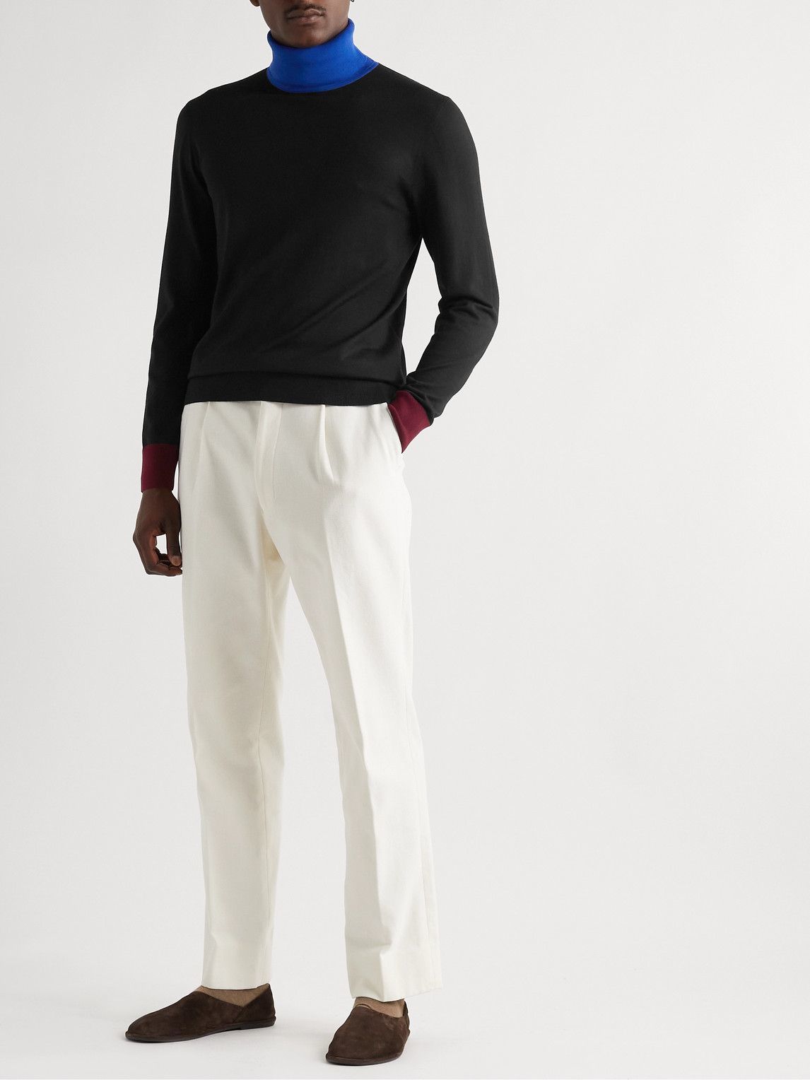 Gabriela Hearst - Jermaine Colour-Block Virgin Wool Rollneck Sweater ...