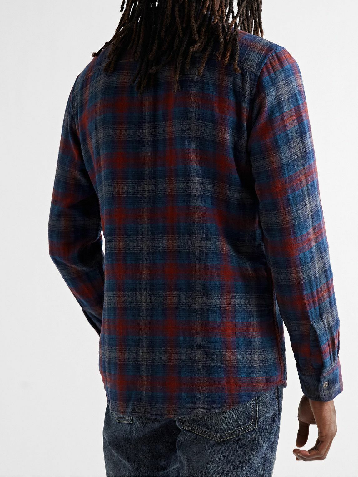 Faherty - Reversible Checked Cotton Shirt - Blue Faherty