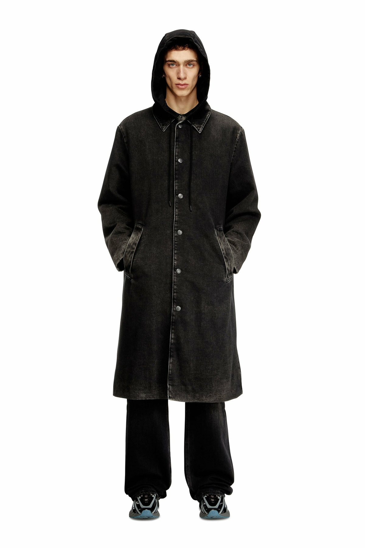 Diesel Hybrid coat in denim and jersey - Denim Jackets Mens in To Be ...