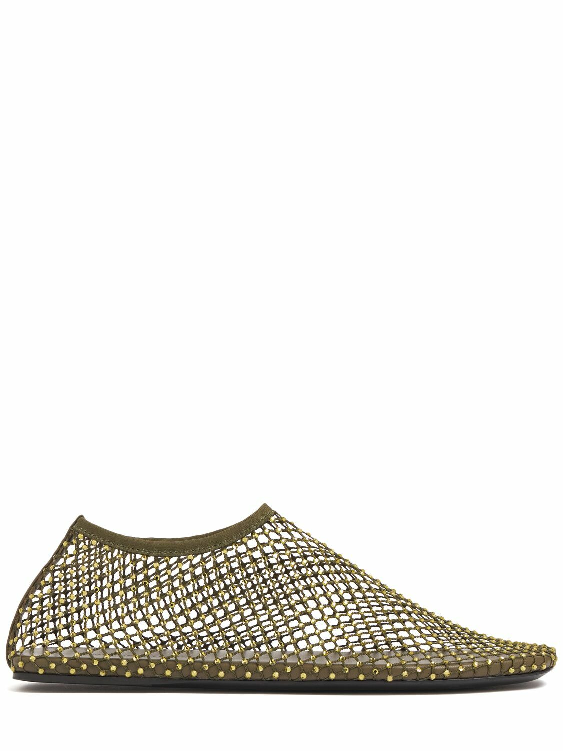 CHRISTOPHER ESBER 5mm Minette Mesh & Crystal Flats Christopher Esber