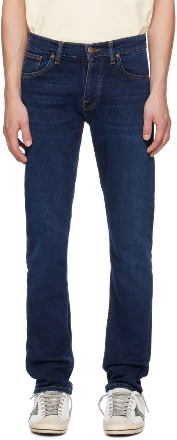 Nudie Jeans Navy Grim Tim Jeans Nudie Jeans Co
