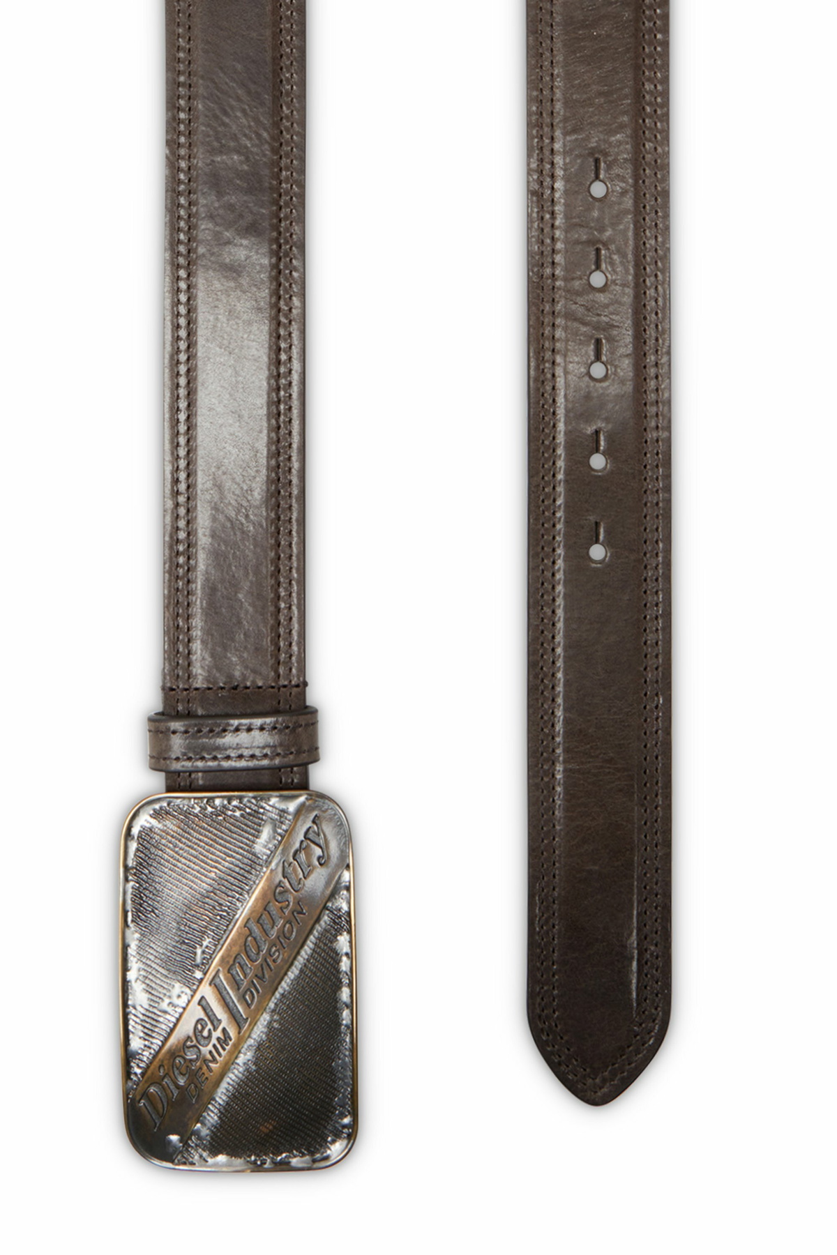Diesel 4cm archival belt with rust-effect buckle - Belts Mens in Brown ...