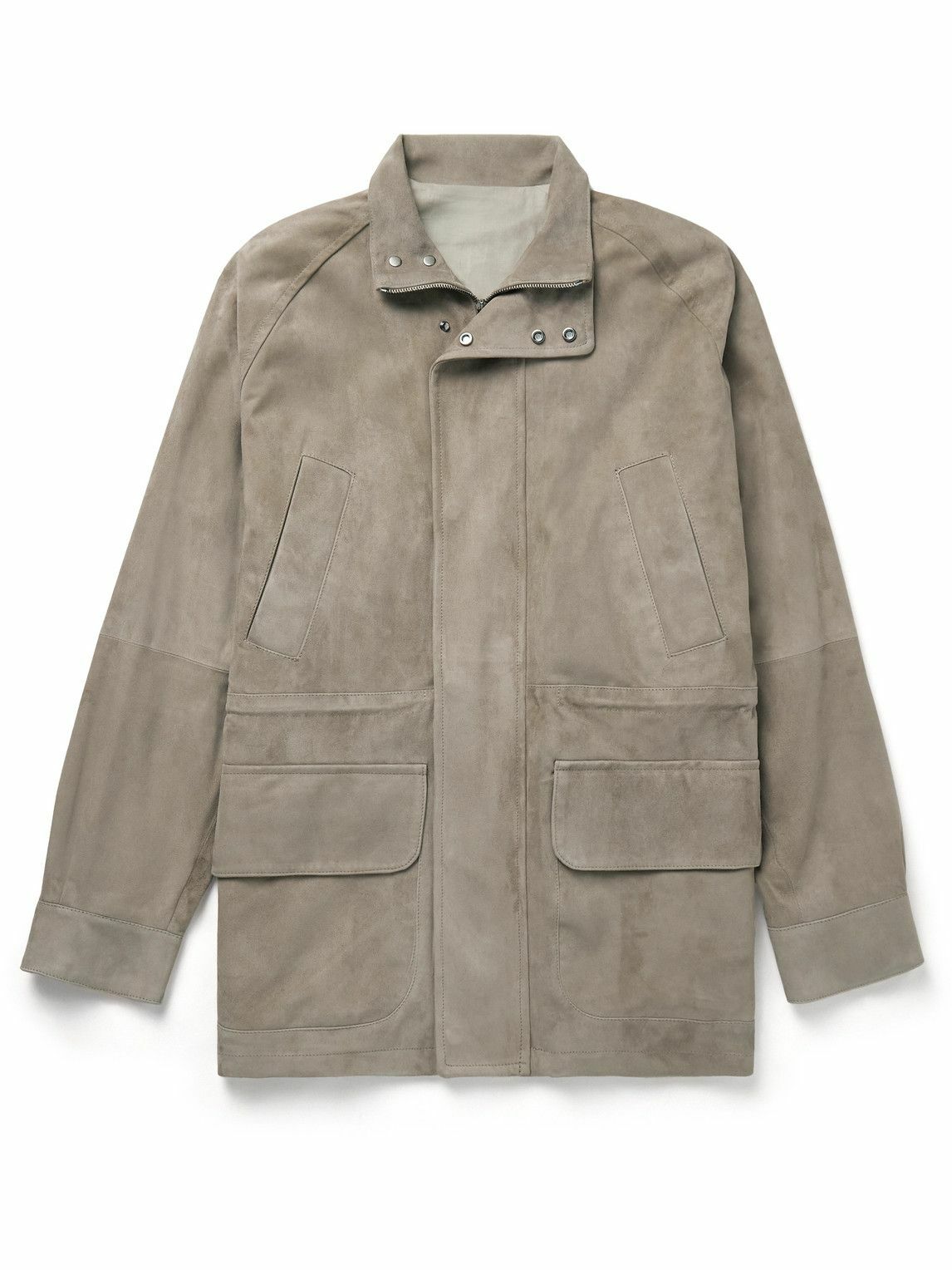 Stòffa - Traveller Suede Jacket - Neutrals STÒFFA