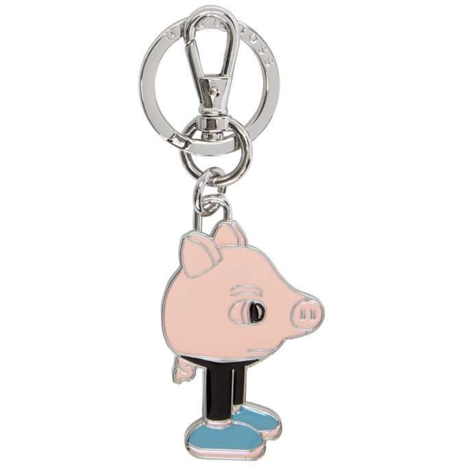 Boss Silver and Pink Jeremyville Edition Pig Keychain BOSS