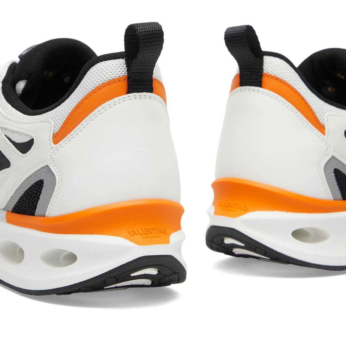 Valentino Men's Easyjog Sneaker in White/Orange Valentino