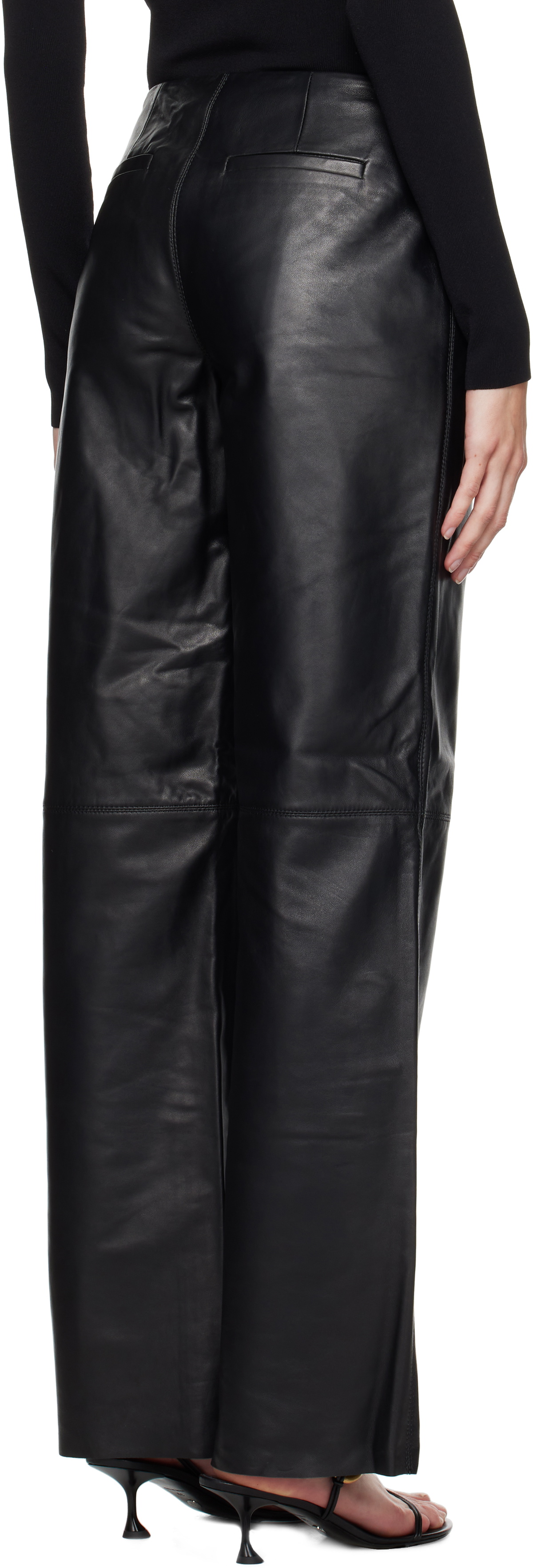 Christopher Esber Black Redux Leather Trousers Christopher Esber