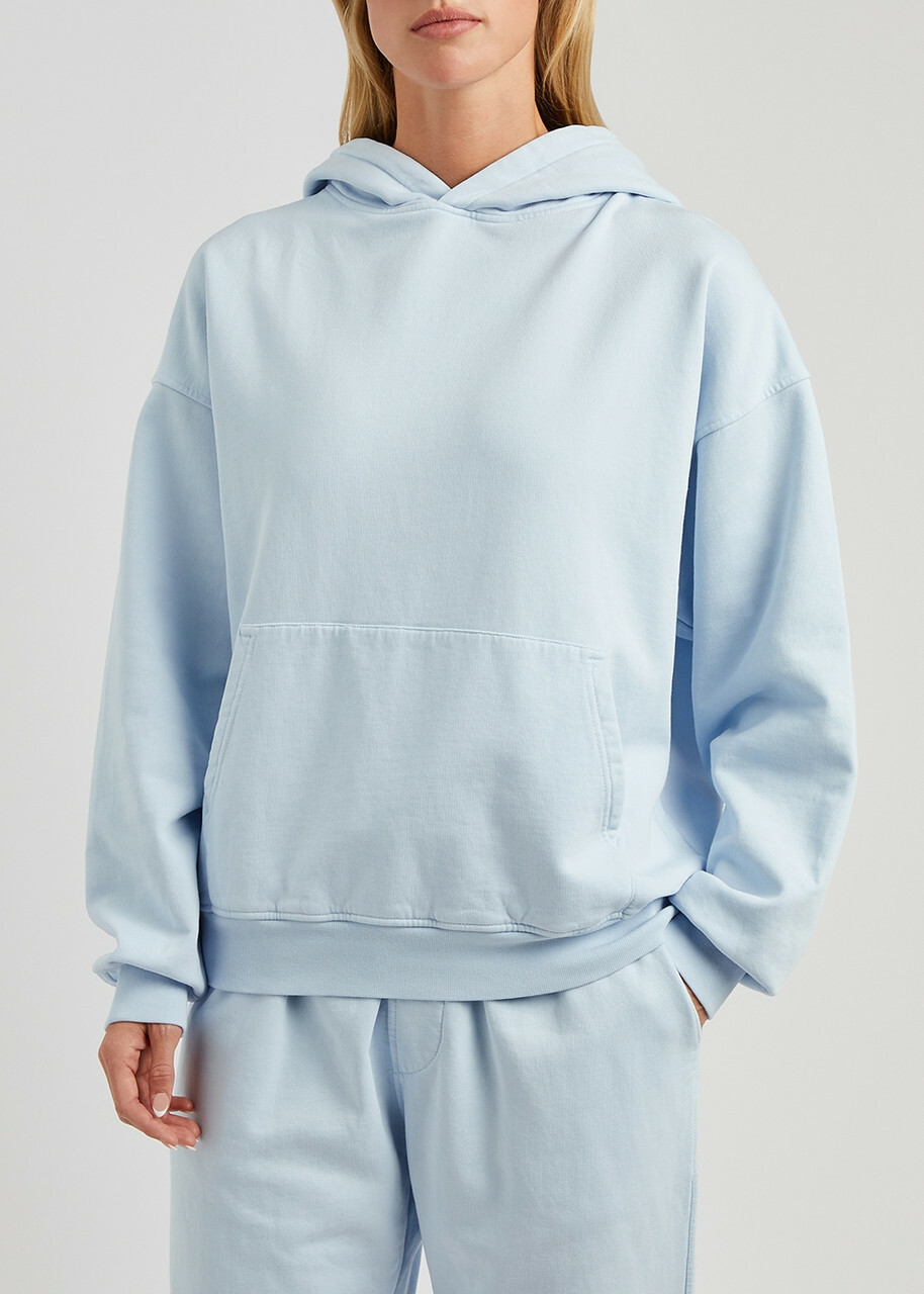Colorful Standard Hooded Cotton Sweatshirt Light Blue Colorful Standard
