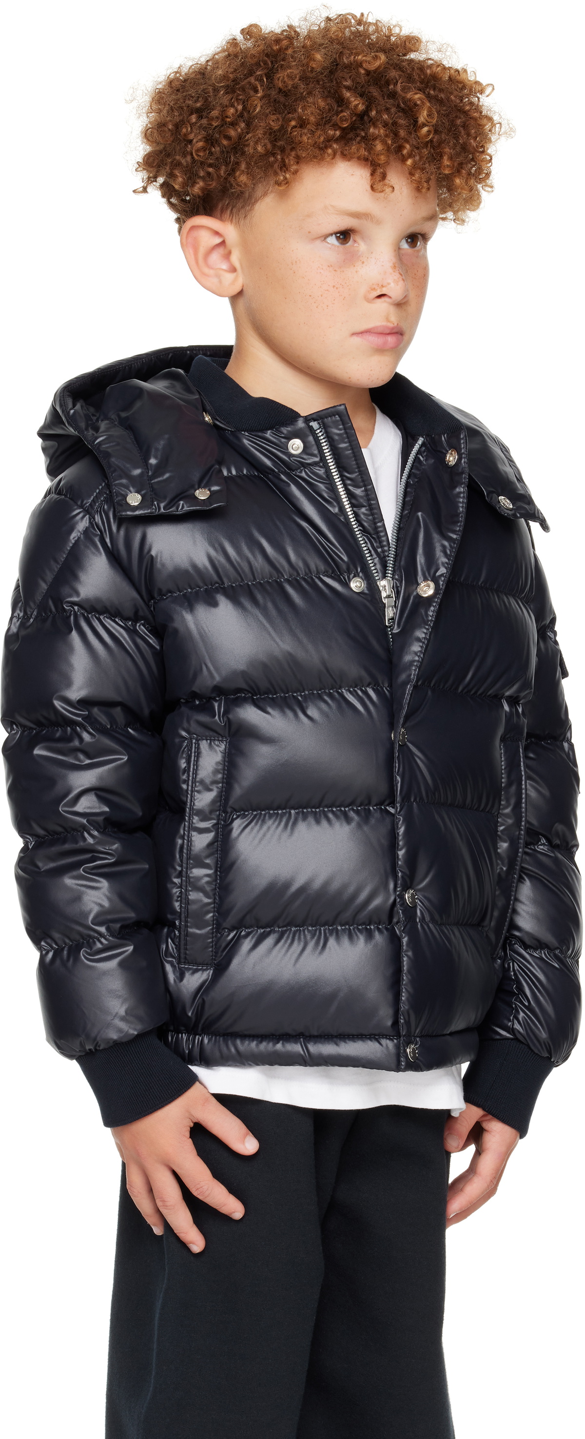Moncler Enfant Big Kids Navy Manaem Hooded Down Jacket Moncler Enfant