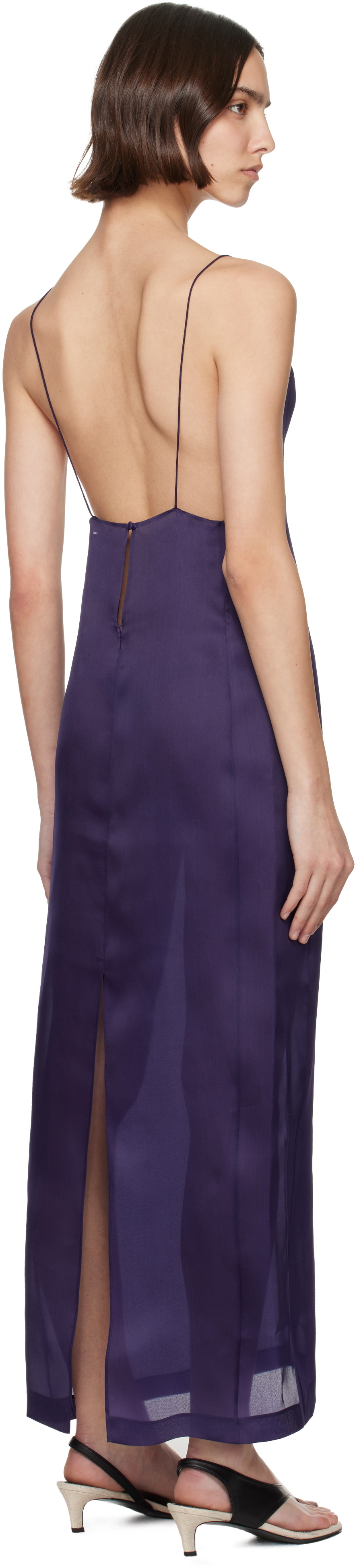 KHAITE Purple Tulula Maxi Dress Khaite