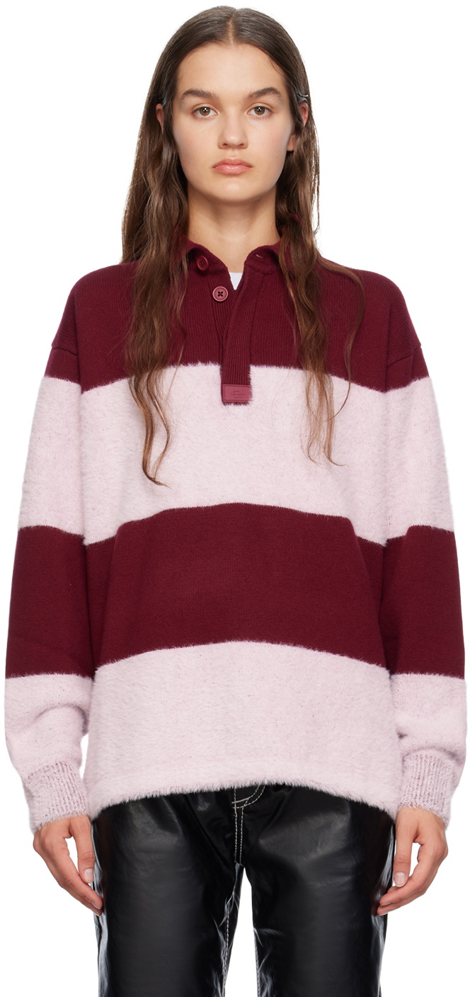 Eytys Red & Pink Jarvis Long Sleeve Polo Eytys