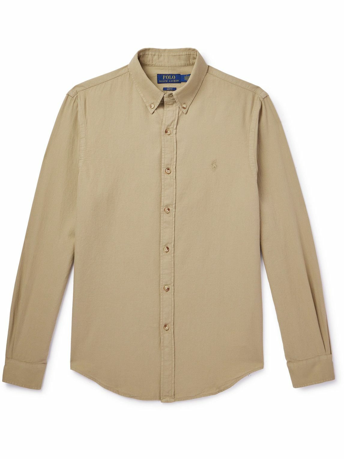 Polo Ralph Lauren - Button-Down Collar Logo-Embroidered Cotton-Dobby ...