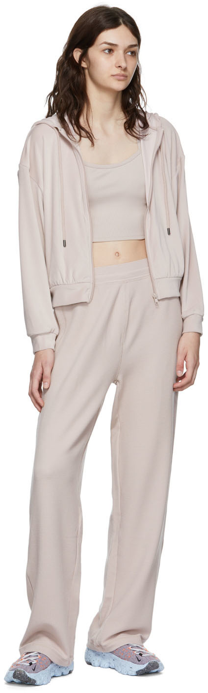 Alo Pink Polyester Sport Hoodie Aloye