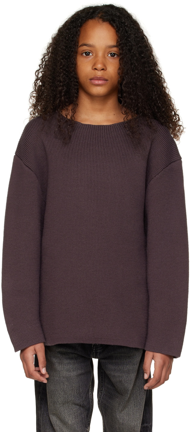 Essentials Kids Purple Crewneck Sweater Essentials
