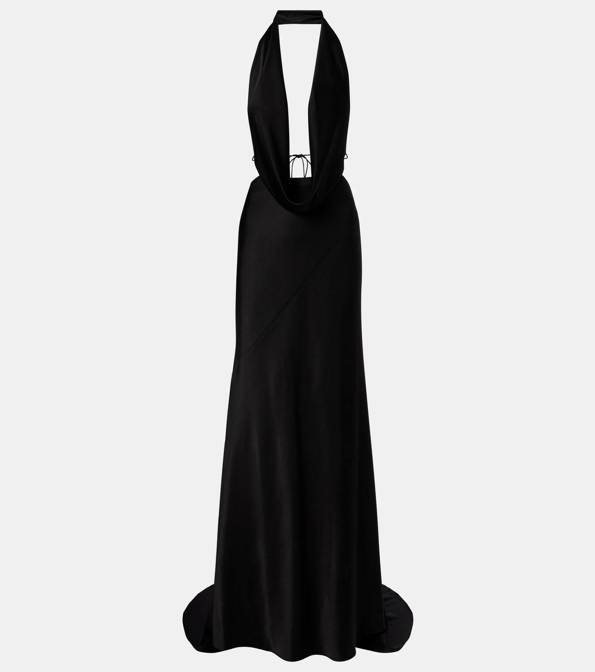 Alex Perry Halterneck open-back satin crêpe gown Alex Perry