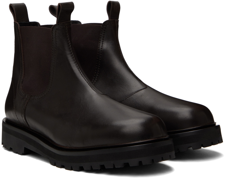 Studio Nicholson Brown Kick Chelsea Boots Studio Nicholson