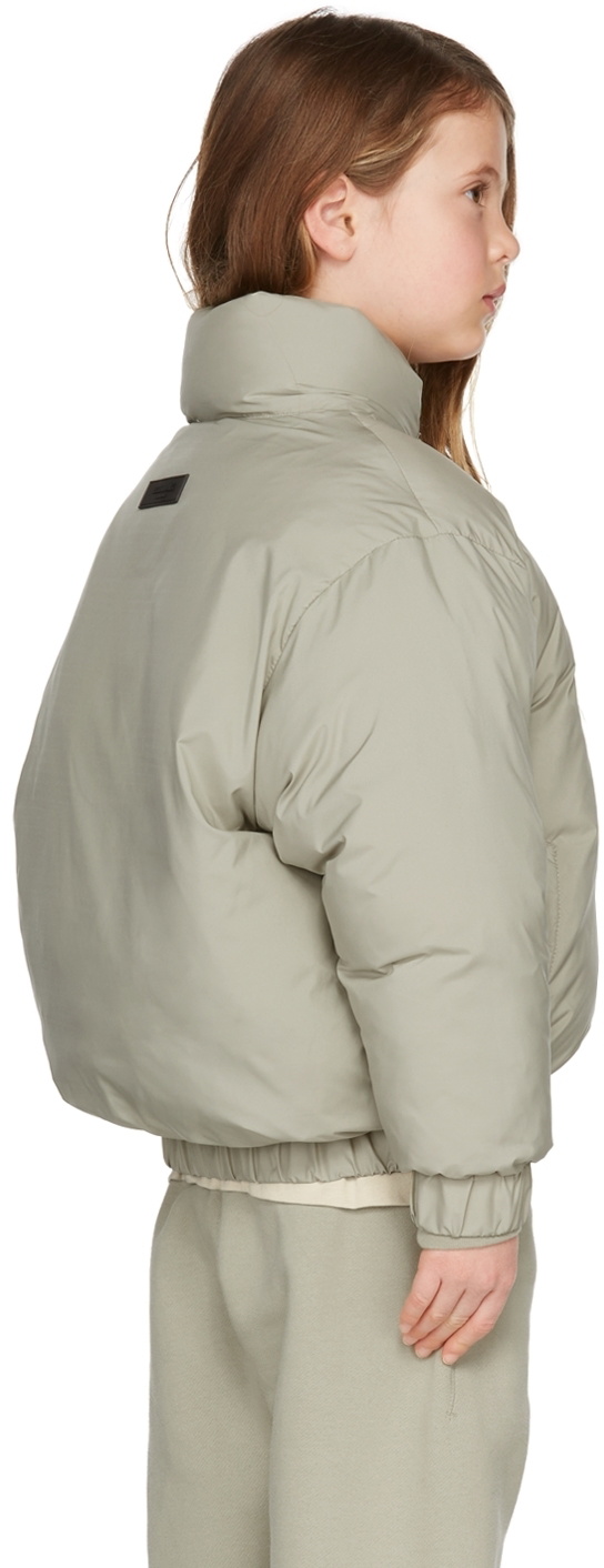 Essentials Kids Green Puffer Jacket Essentials