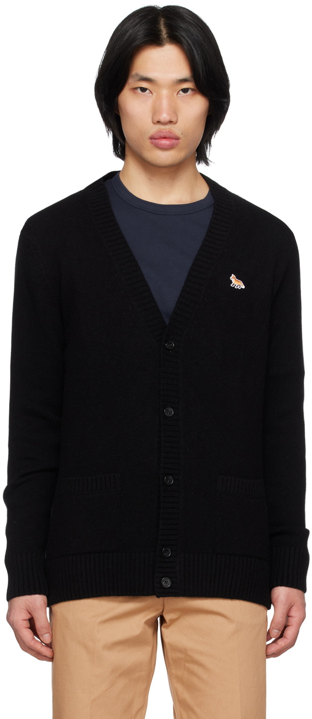 Maison Kitsuné Black Baby Fox Cardigan Maison Kitsune