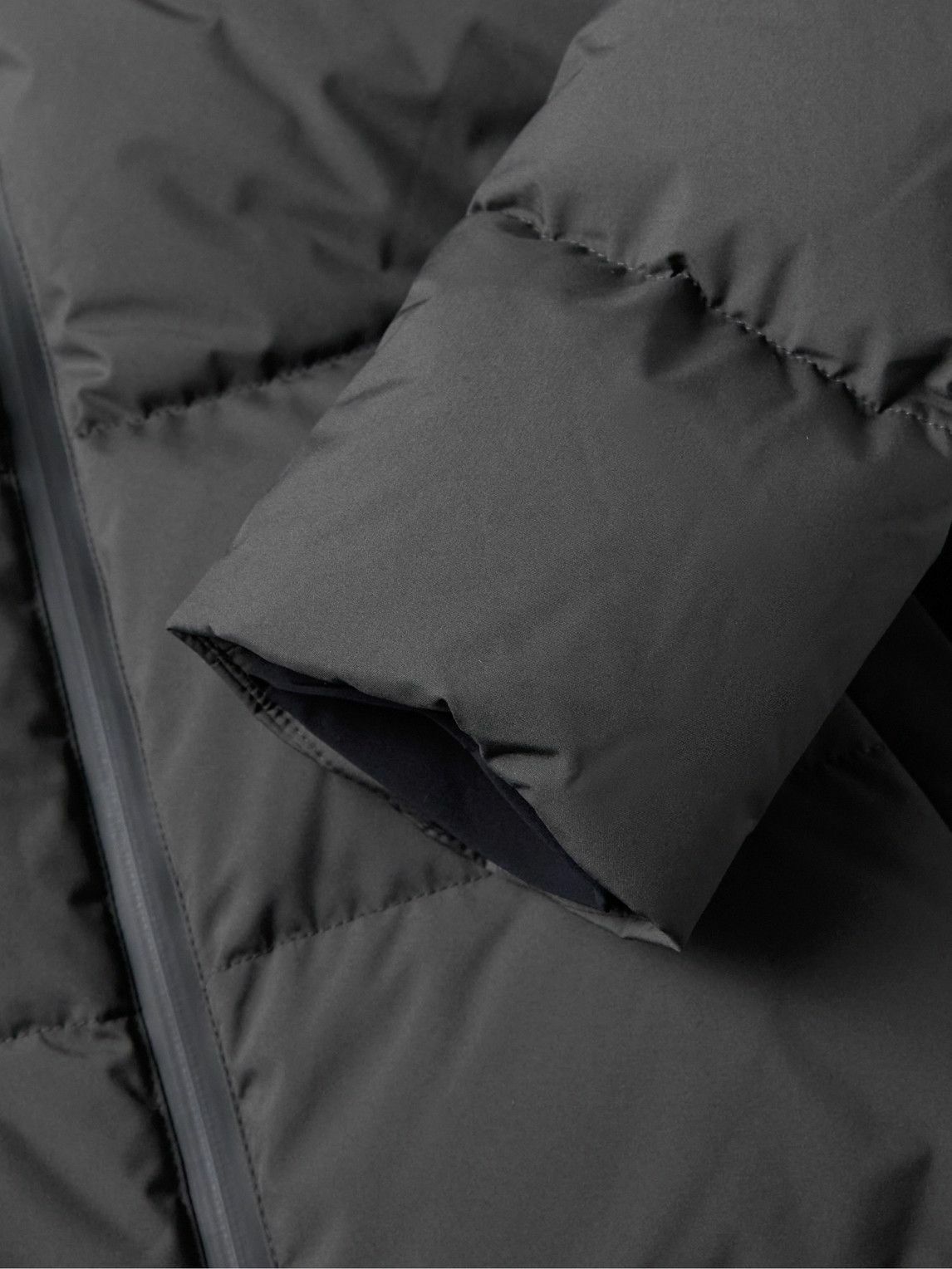 Herno Laminar - Slim-Fit Quilted GORE-TEX INFINIUM™ WINDSTOPPER® Hooded Down Jacket - Gray Herno