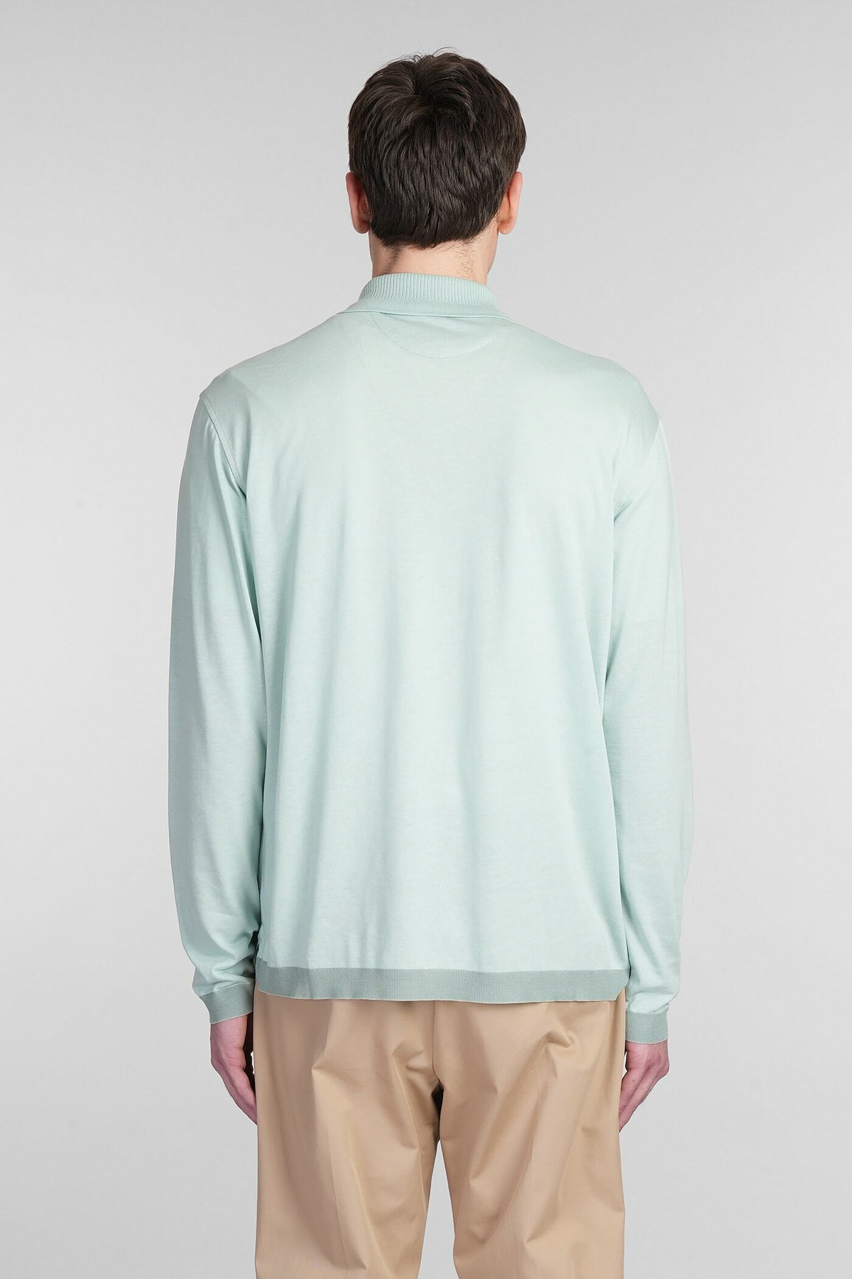 Paul Smith Polo In Green Wool And Polyester Paul Smith