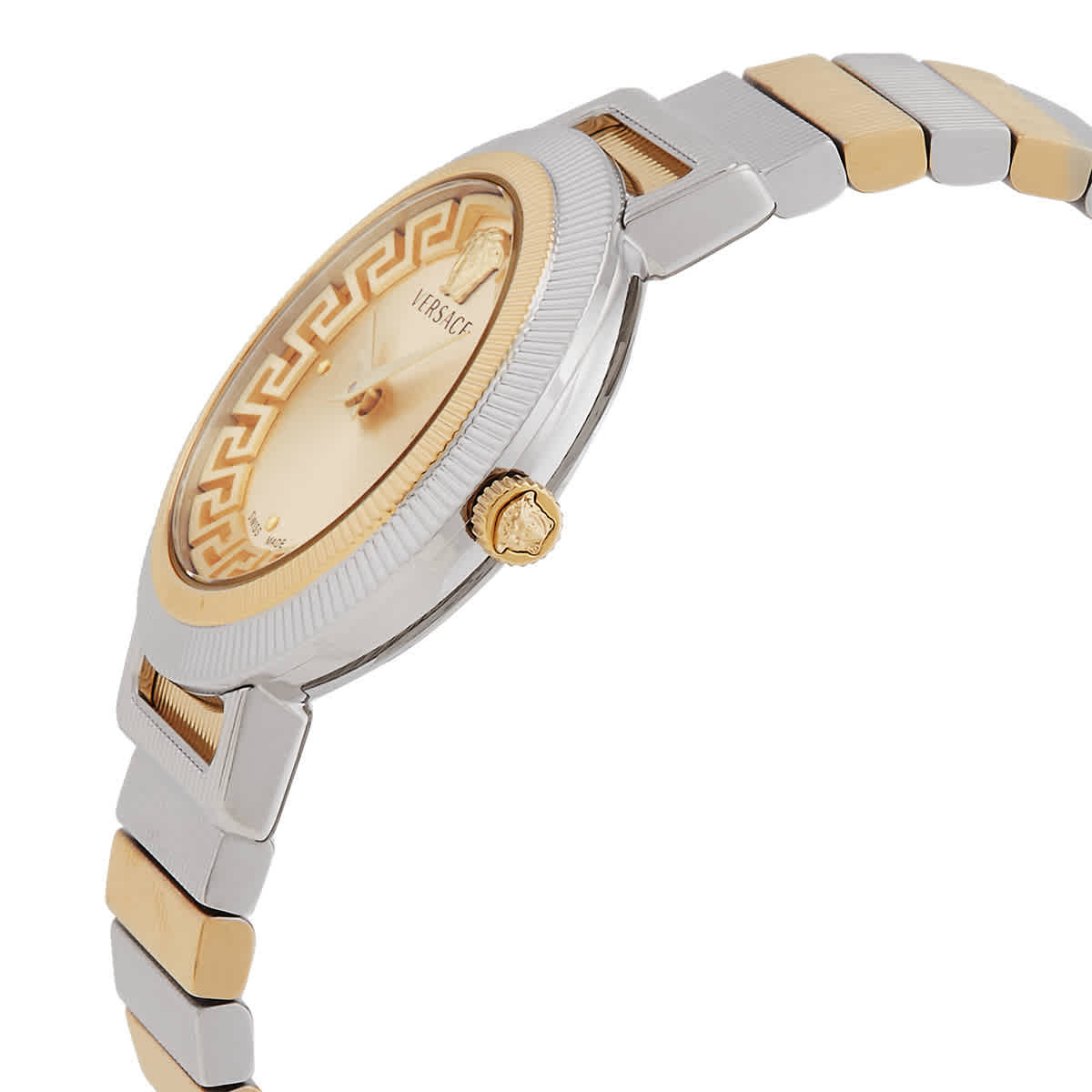 Versace Greca Chic Quartz Gold Dial Ladies Watch VE3D00422 Versace
