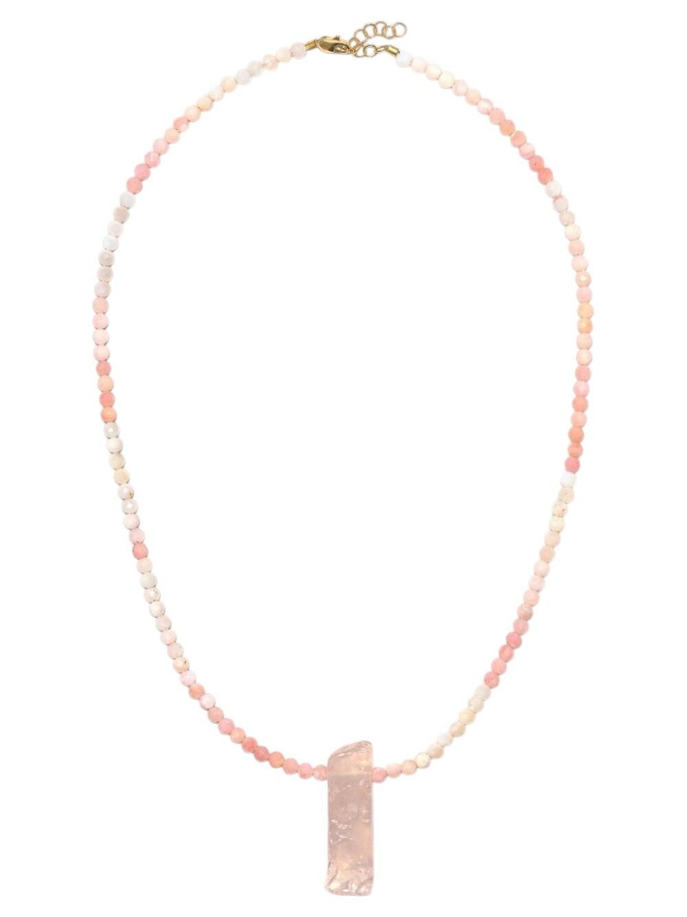 Roxanne First 9K Yellow Gold Beaded Opal Amulet Necklace Roxanne First