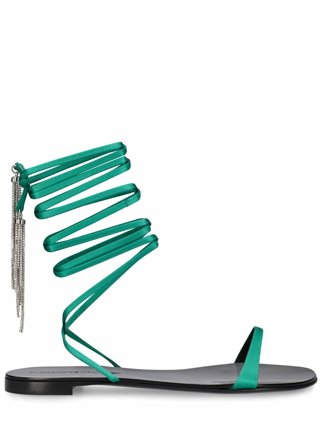 ALEXANDRE VAUTHIER - 10mm Satin Flat Sandals Alexandre Vauthier