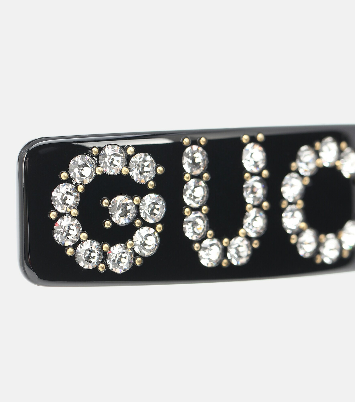 Gucci - Embellished logo hair clip Gucci
