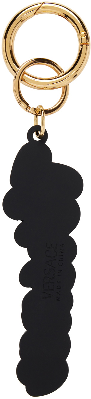 Versace Black & White Varsity Keychain Versace