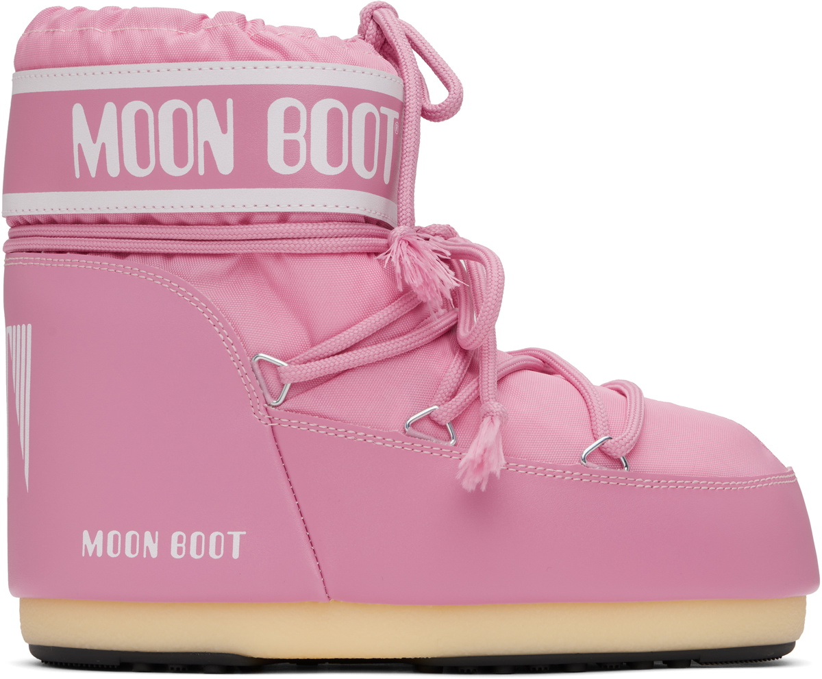 Moon Boot Pink Icon Low Nylon Boots Moon Boot