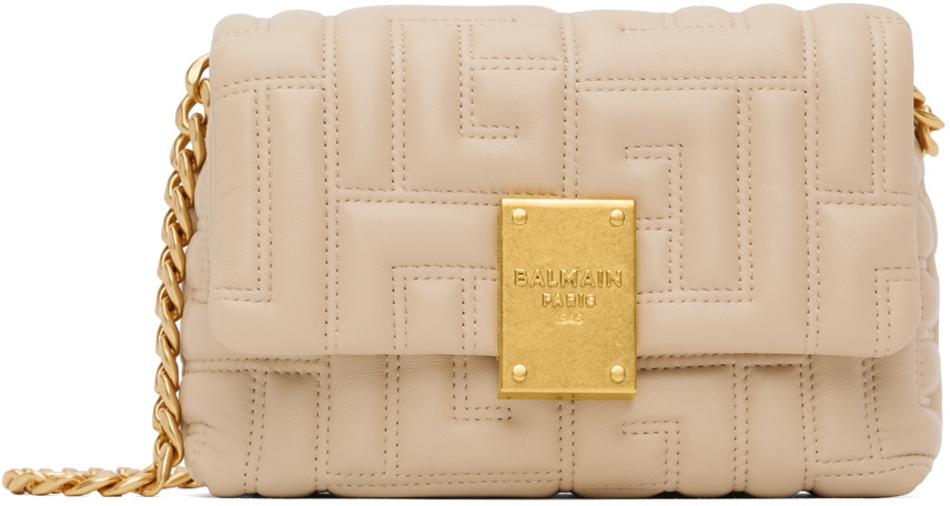 Buy balmain Balmain Beige Mini 1945 Shoulder Bag Online in India ...