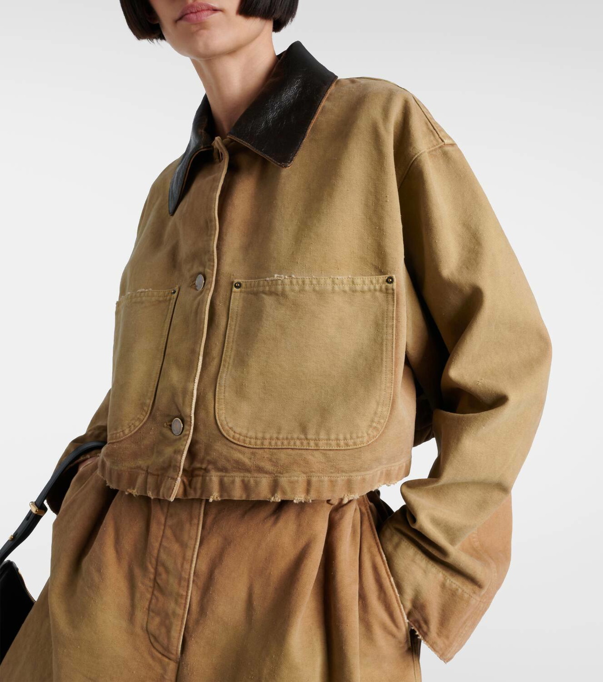 Prada Cropped cotton canvas jacket Prada