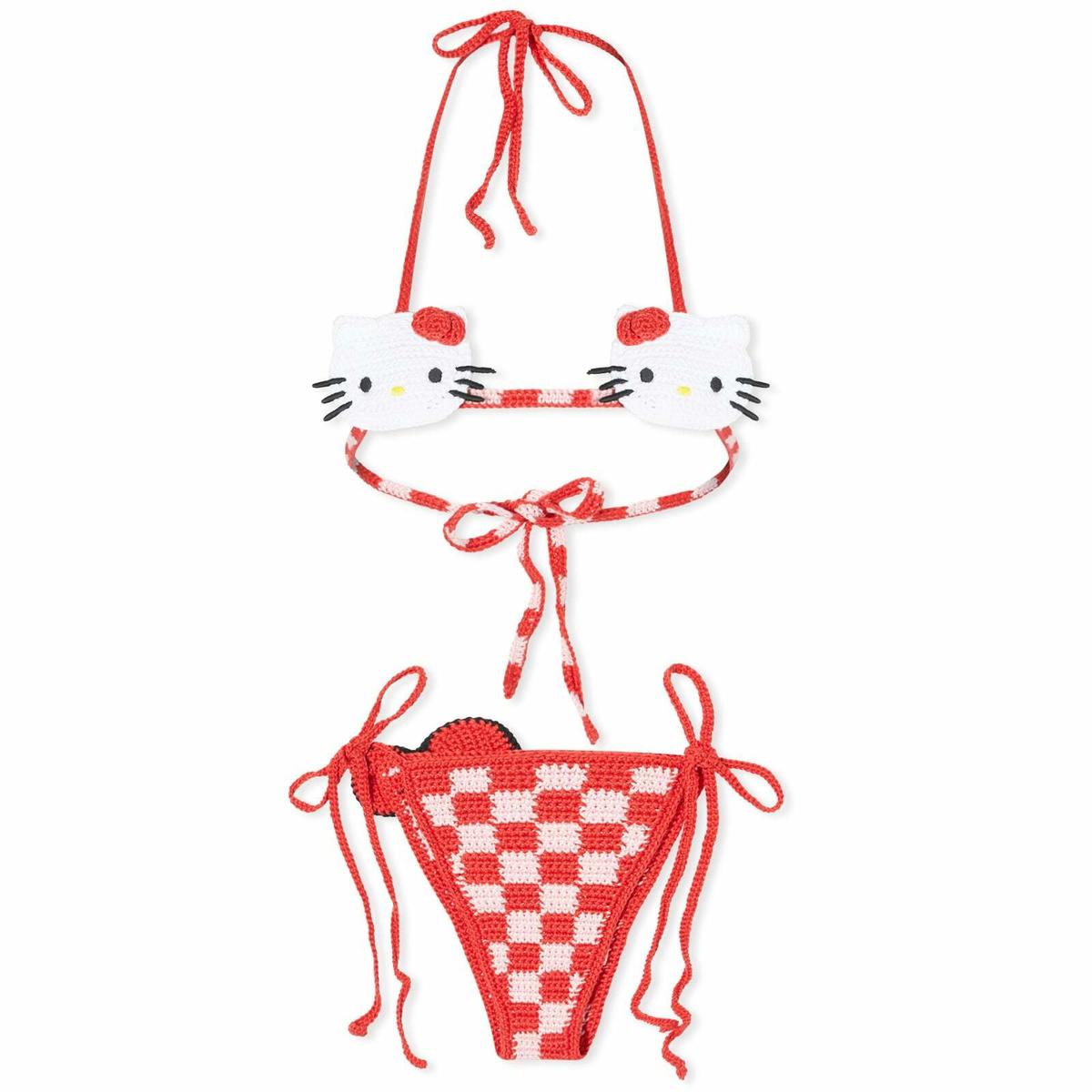 GCDS Women's Hello Kitty Crochet Bikini in Fuchsia GCDS