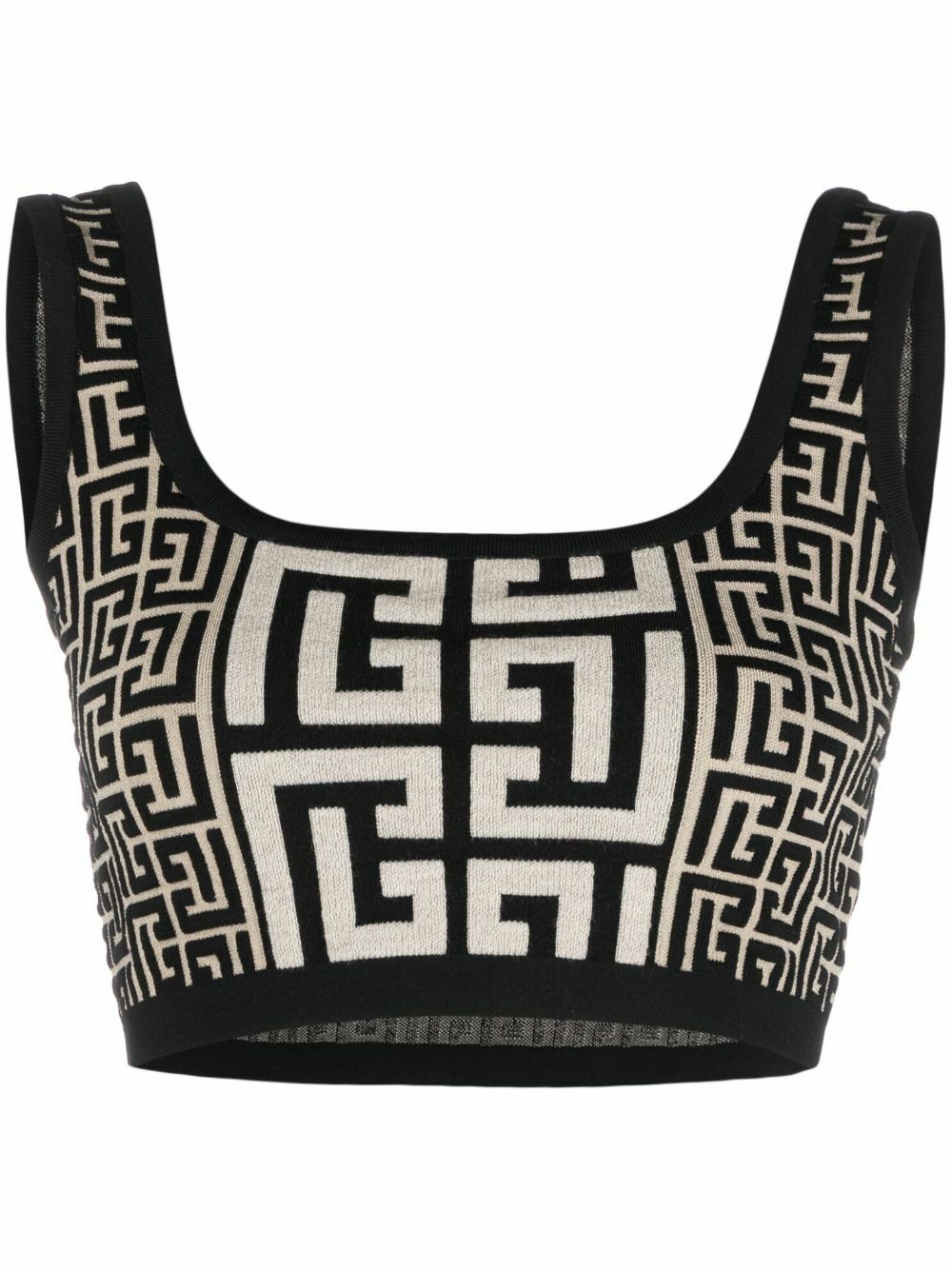 BALMAIN - Monogram Cropped Top Balmain