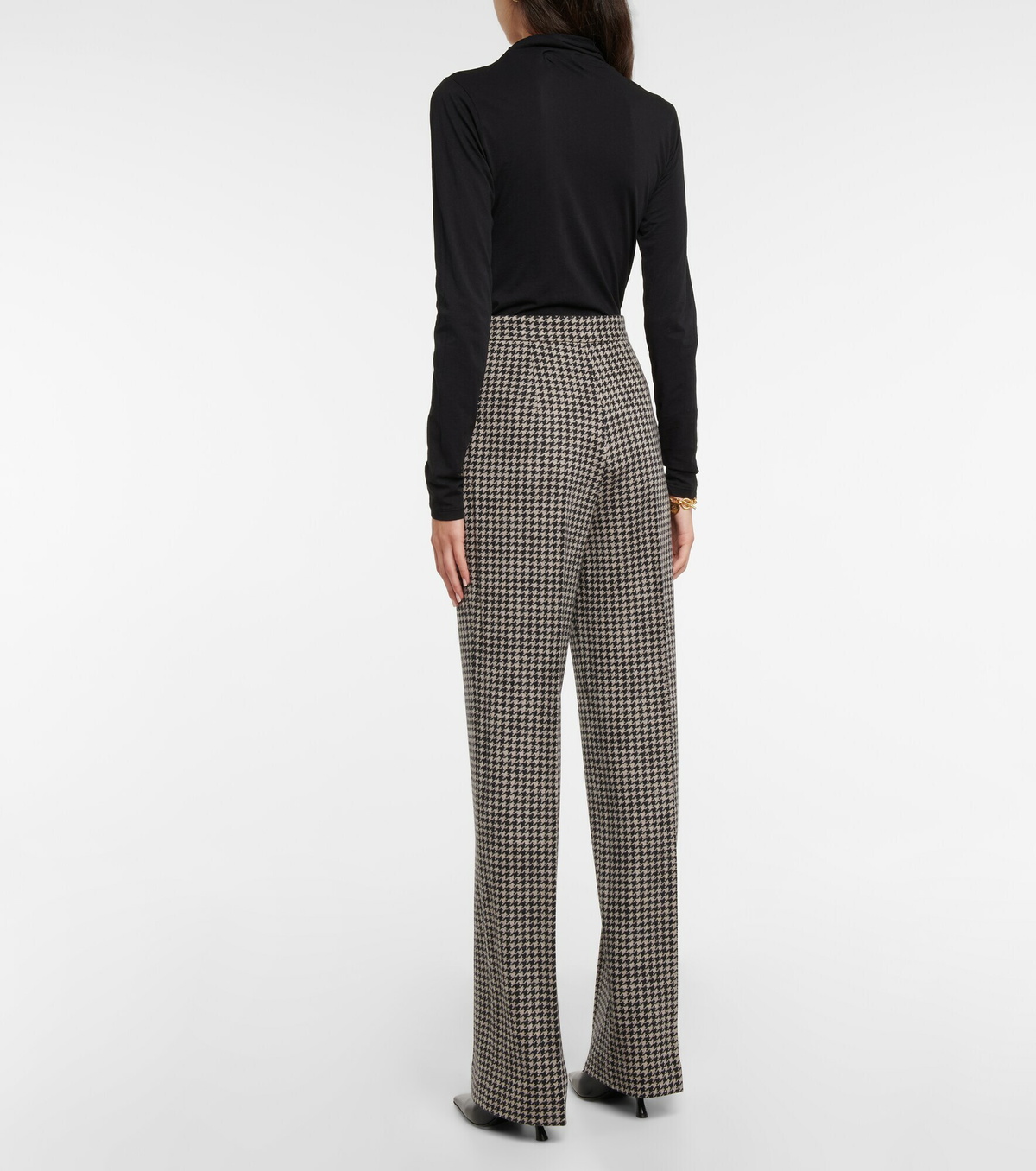Max Mara - Cesena houndstooth virgin wool pants Max Mara