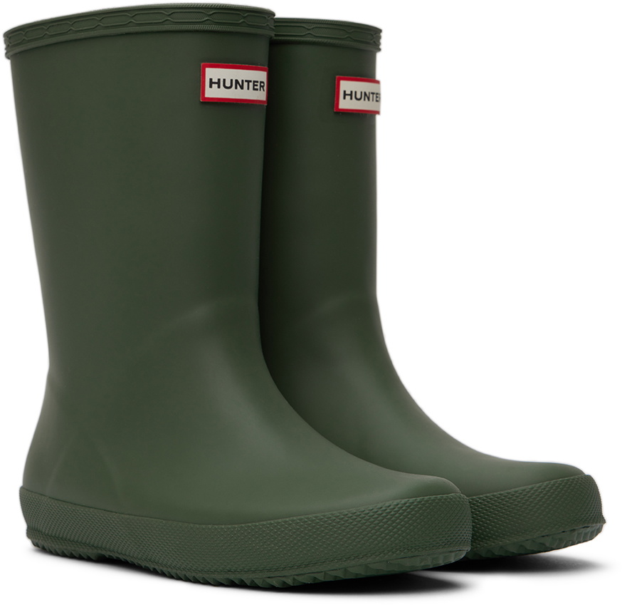 Hunter Kids Green First Classic Little Kids Rain Boots Hunter