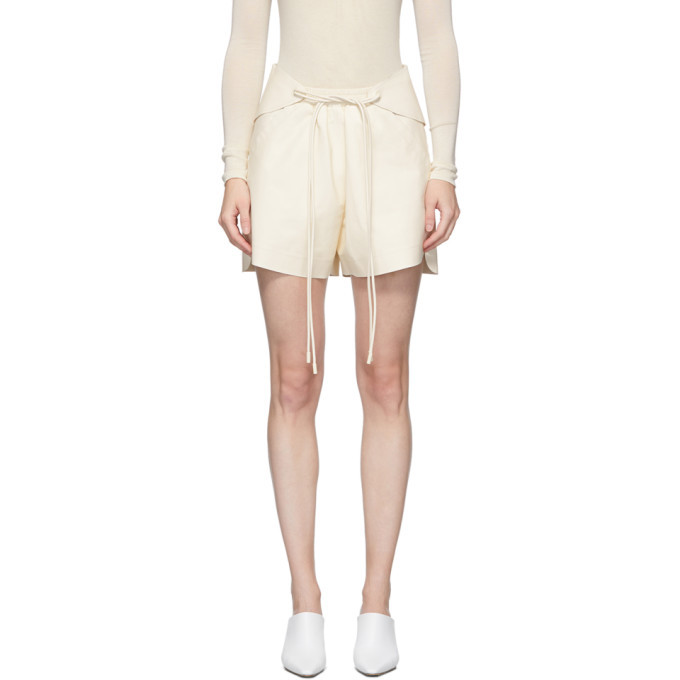 Sportmax White Nappa Urubu Shorts Sportmax