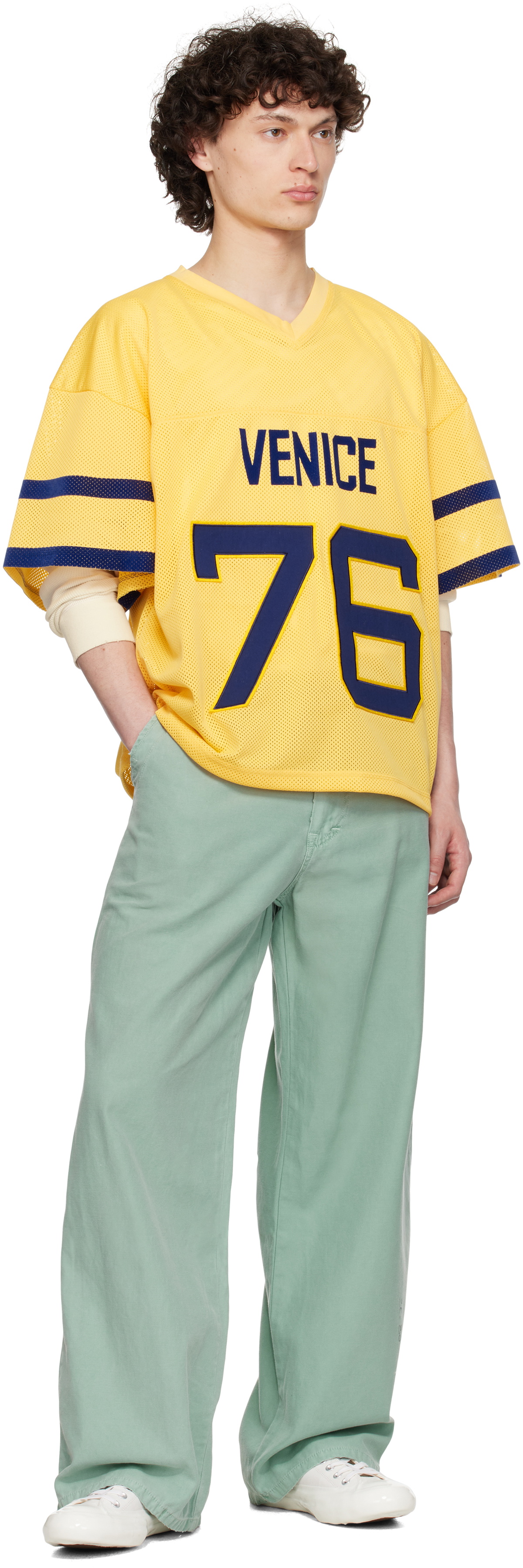 ERL Yellow 'Venice 76' Football Jersey ERL