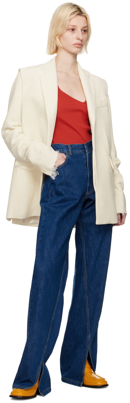 Bianca Saunders Off-White Marble Blazer Bianca Saunders