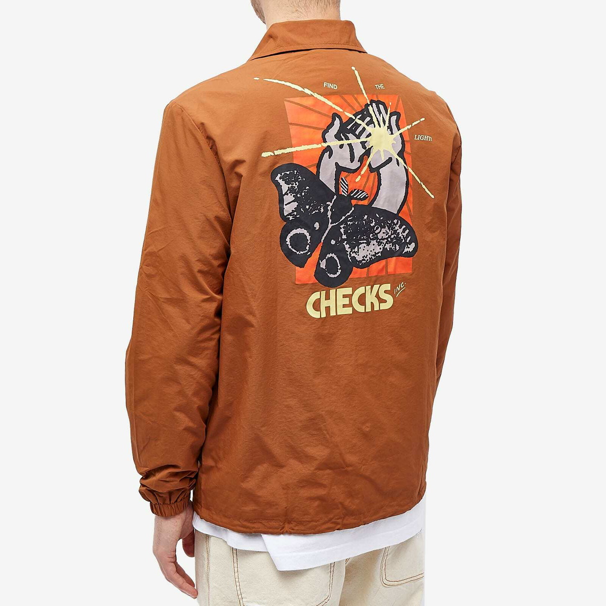 Checks Downtown Men's Butterfly Coach Jacket in Toasted Coconut Checks ...