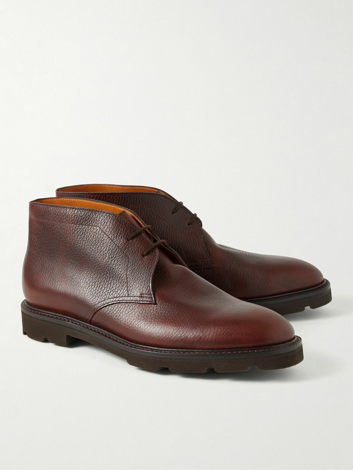 John Lobb - Full-Grain Leather Desert Boots - Brown John Lobb