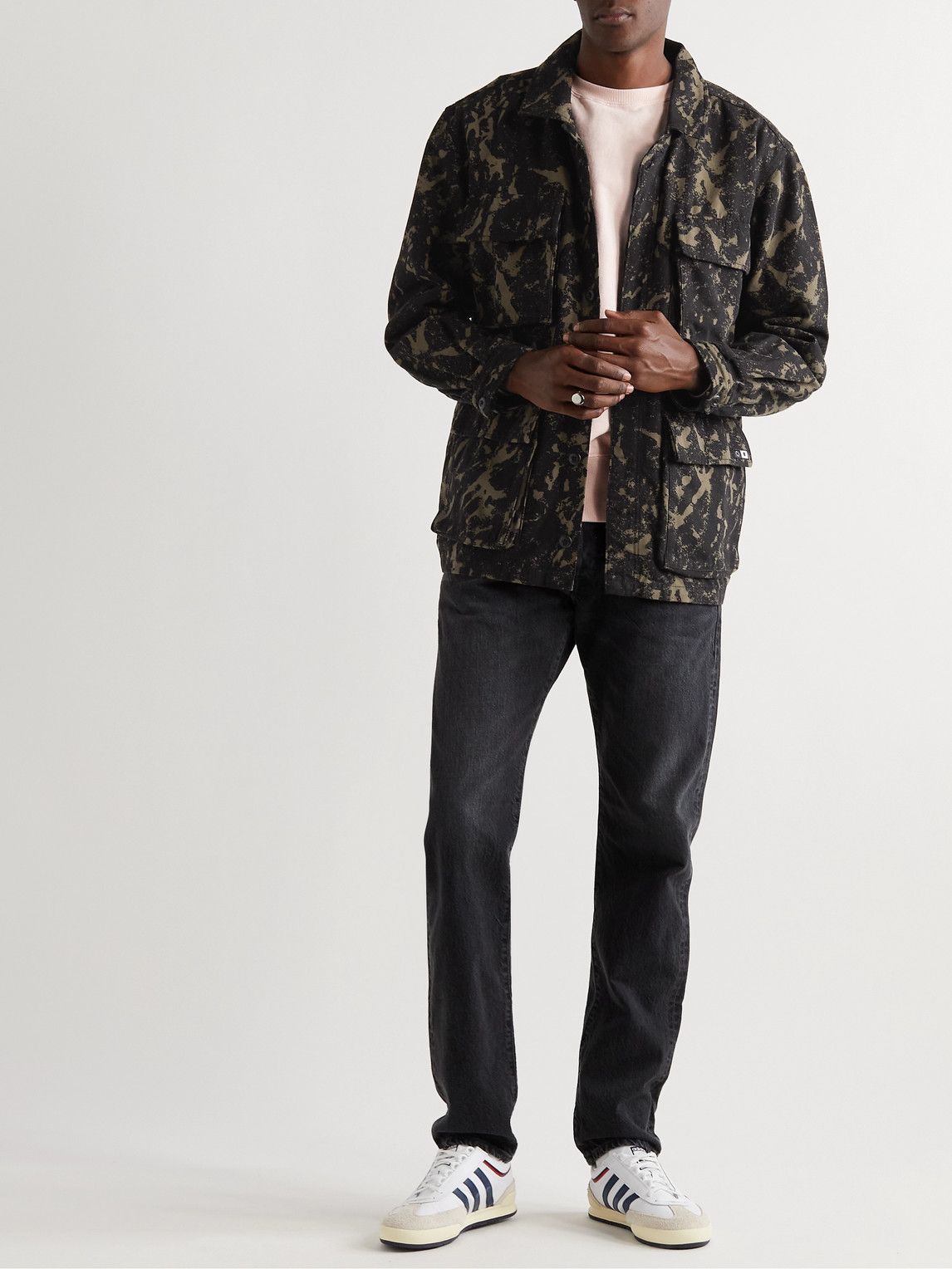 EDWIN - Garment-Washed Camouflage-Print Cotton-Canvas Jacket - Green Edwin