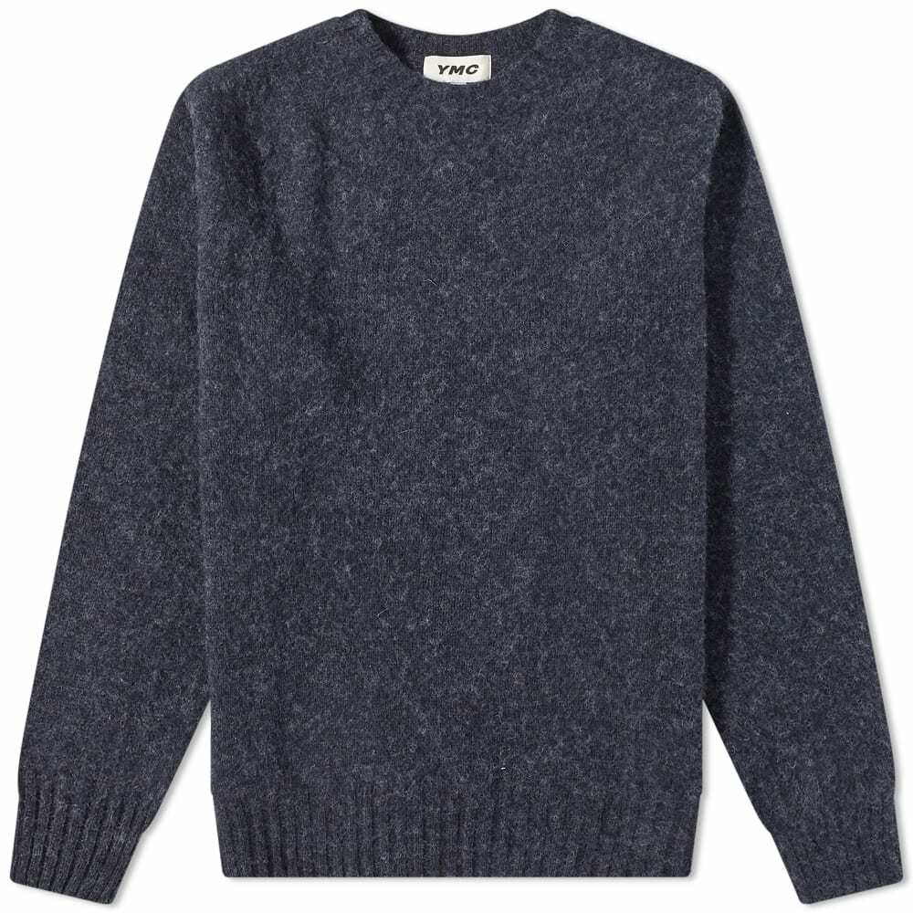 YMC Men's Suedehead Crew Knit in Black YMC