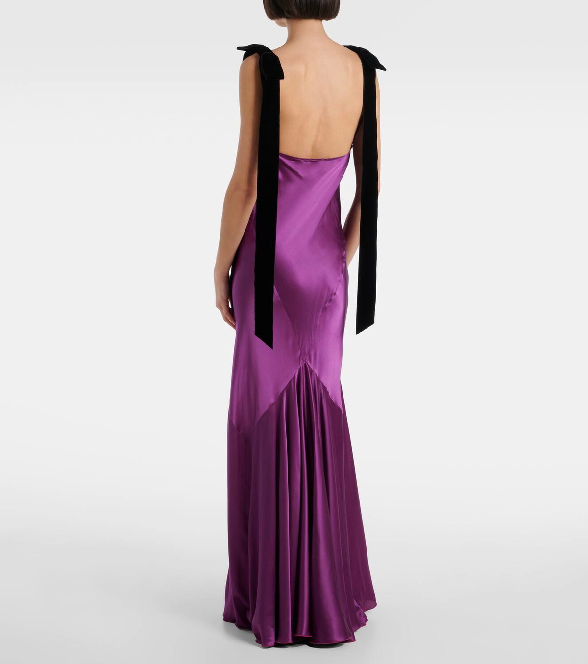 Nina Ricci Gathered satin maxi dress Nina Ricci