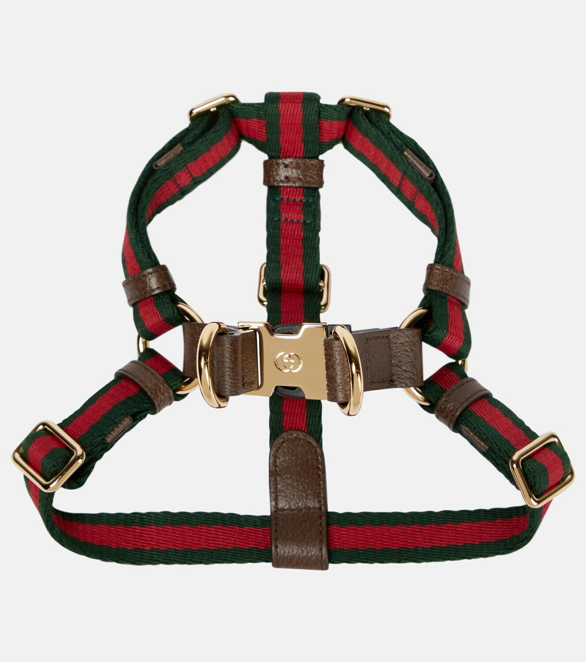 Gucci - Web Stripe S/M faux leather dog harness Gucci