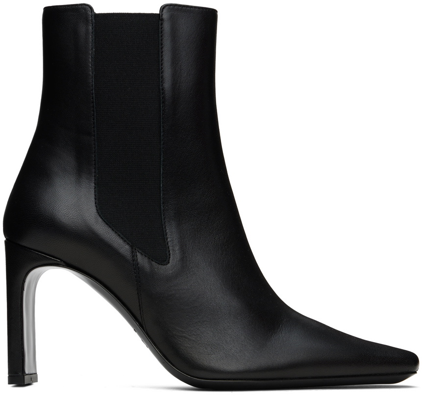 Staud Black Wally High Heeled Ankle Boots Staud