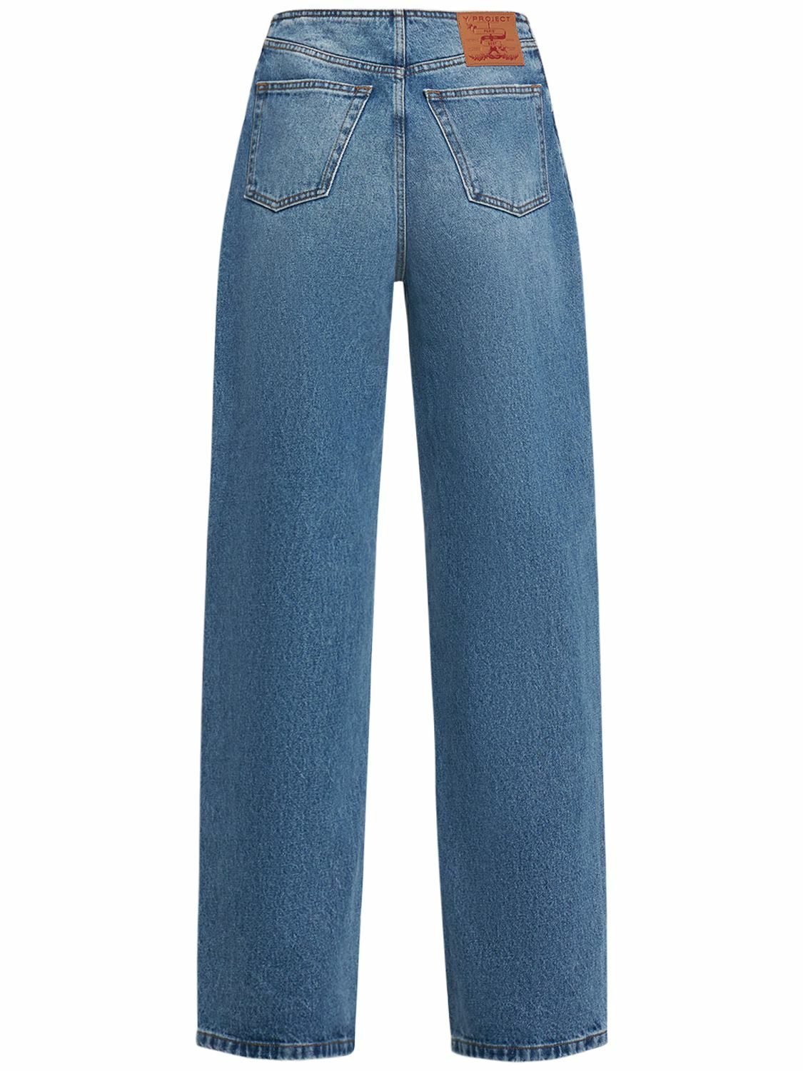 Y/PROJECT - Y Belt Arch Cut Denim Straight Jeans Y/Project